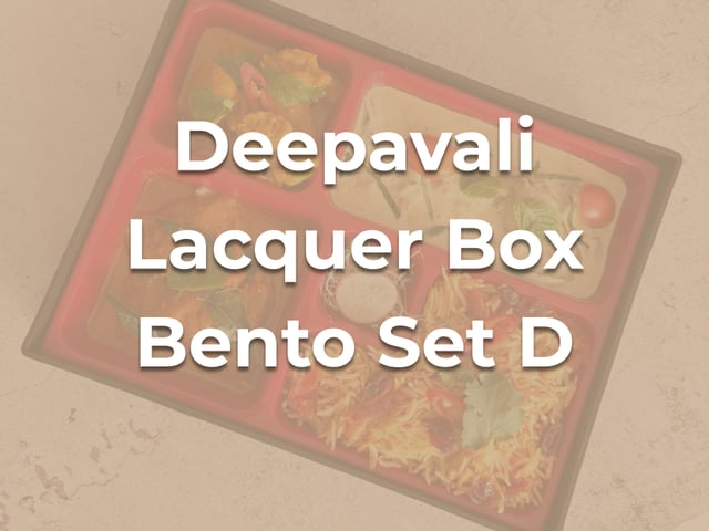 Deepavali Lacquer Box Bento Set D $19.90/pax ($21.69 w/ GST) For Min 15 ...